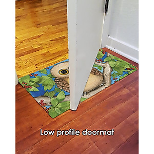 Toland Home Garden 800034 Hoot Hoot Fall Door Mat 18x30 Inch Owl Outdoor Doormat for Entryway Indoor Entrance