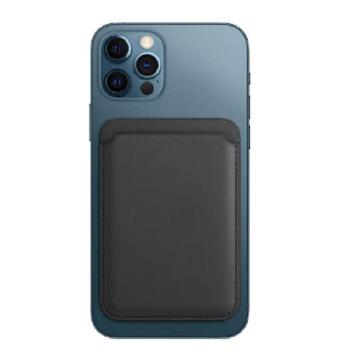 Lacase unisex Faux Leather Magnetic Card Wallet Holder with MagSafe for iPhone 14 / 13 / 12 Series, (Black)…