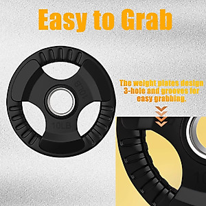 Elevens Bumper Plates Olympic Rubber Weight Plate Set 10/25LB 2-Inch Steel Insert for Olympic Bars for Strength Training, Weightlifting and Crossfit, 1 Pcs