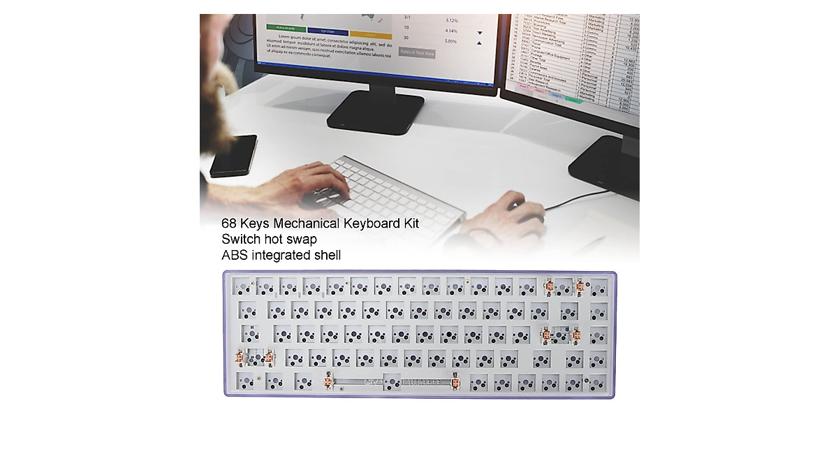 VBESTLIFE 68 Keys Mechanical Keyboard - Custom DIY Kit