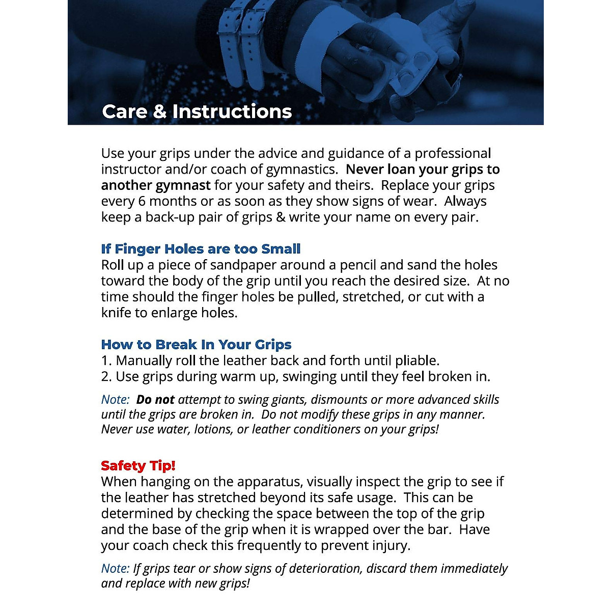 US Glove Women Millenium One Uneven Bar Grips - Womens Gymnastics Bars Grips - Youth to Adult Girl Sizes - Made in USA - Size: 4 (7 1/8") - Single Buckle