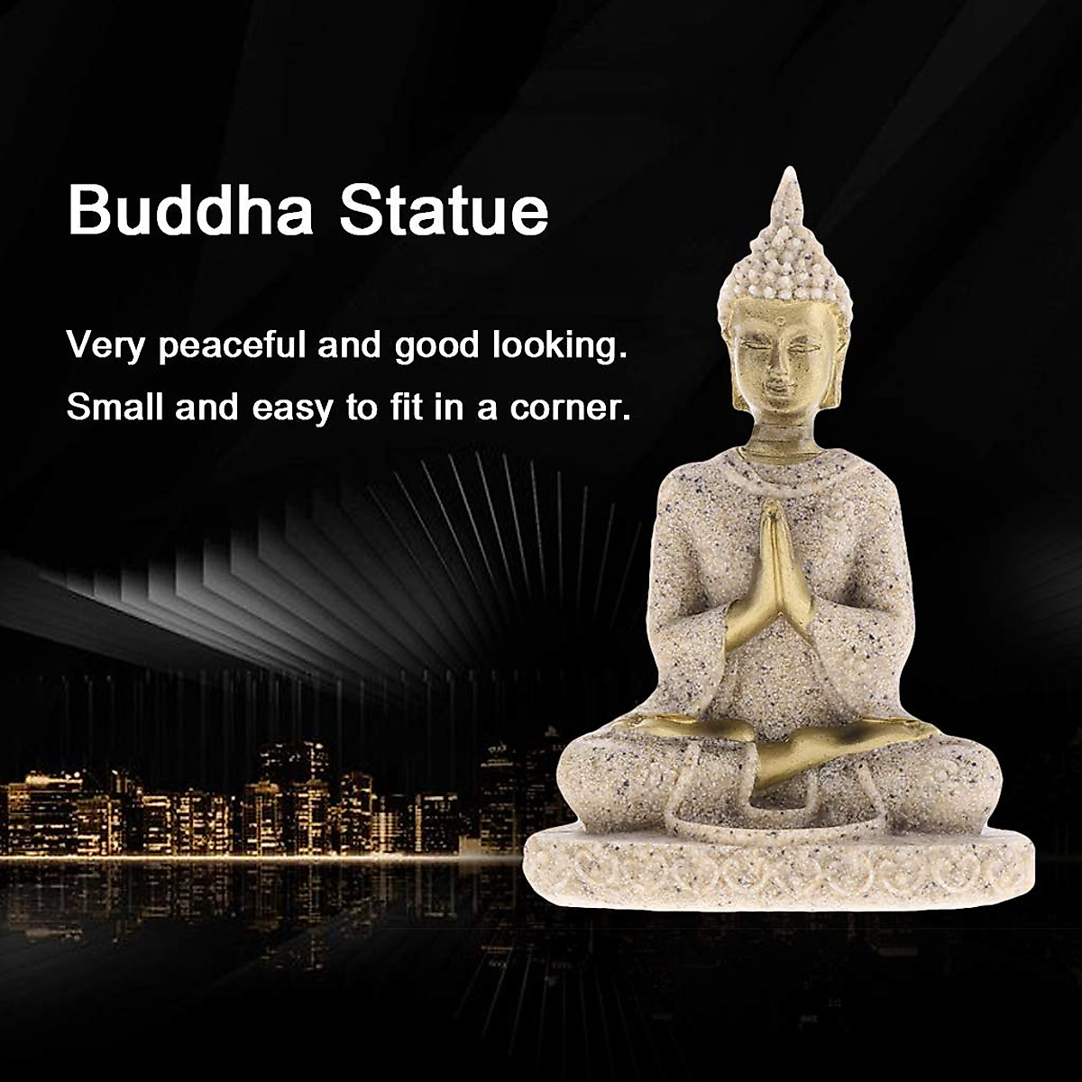 Baoblaze Buddism Buddha Ornaments Maitreya Fengshui Statue Sculpture Handmade Figurine for Home Desktop Office Decor