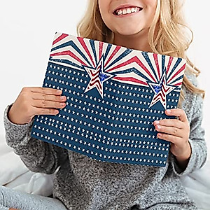 TODIYADDU Shining Pentagram Fabric Book Cover for Teachers Book Protector- Padded Detachable Dustproof Book Pouch Textbook Cover Aa Big Book Cover