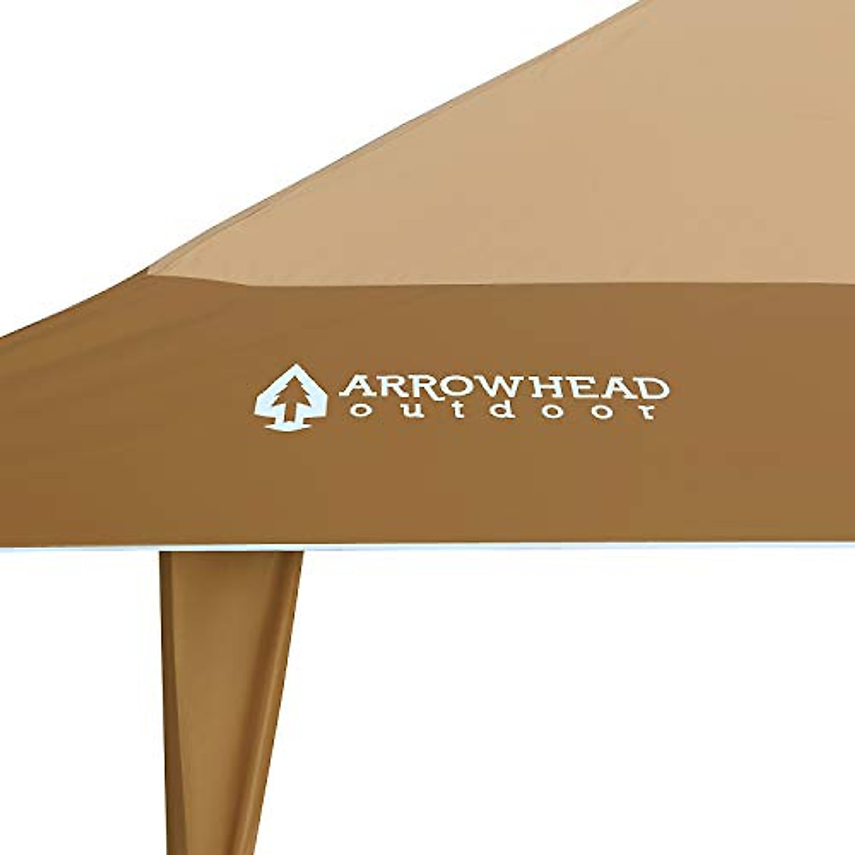 ARROWHEAD OUTDOOR 13’x13’ Pop-Up Canopy & Instant Shelter, 150D Fabric Construction, Adjustable Height, Wheeled Carry Bag, Guide Ropes & Stakes Included, Brown & Tan v2 (New) (KGS0389U)