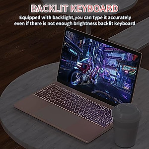 【Win 11 Pro/Office 2019】16 inch Laptop Narrow Bezels FHD (1920*1200) IPS Display, High Performance Celeron N5105 CPU, 16GB RAM, 256GB SSD, with Full Size Numeric Backlit KB, Rose gold (16G+256G SSD)