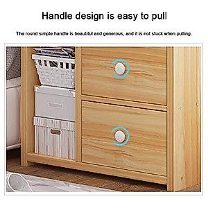 Solid Wood Nightstand Wooden with 2 Storage Drawers and Handles Bedroom Living Room End Table Side Table for Living Room Bedroom Office Nightstand Lamps for Bedroom