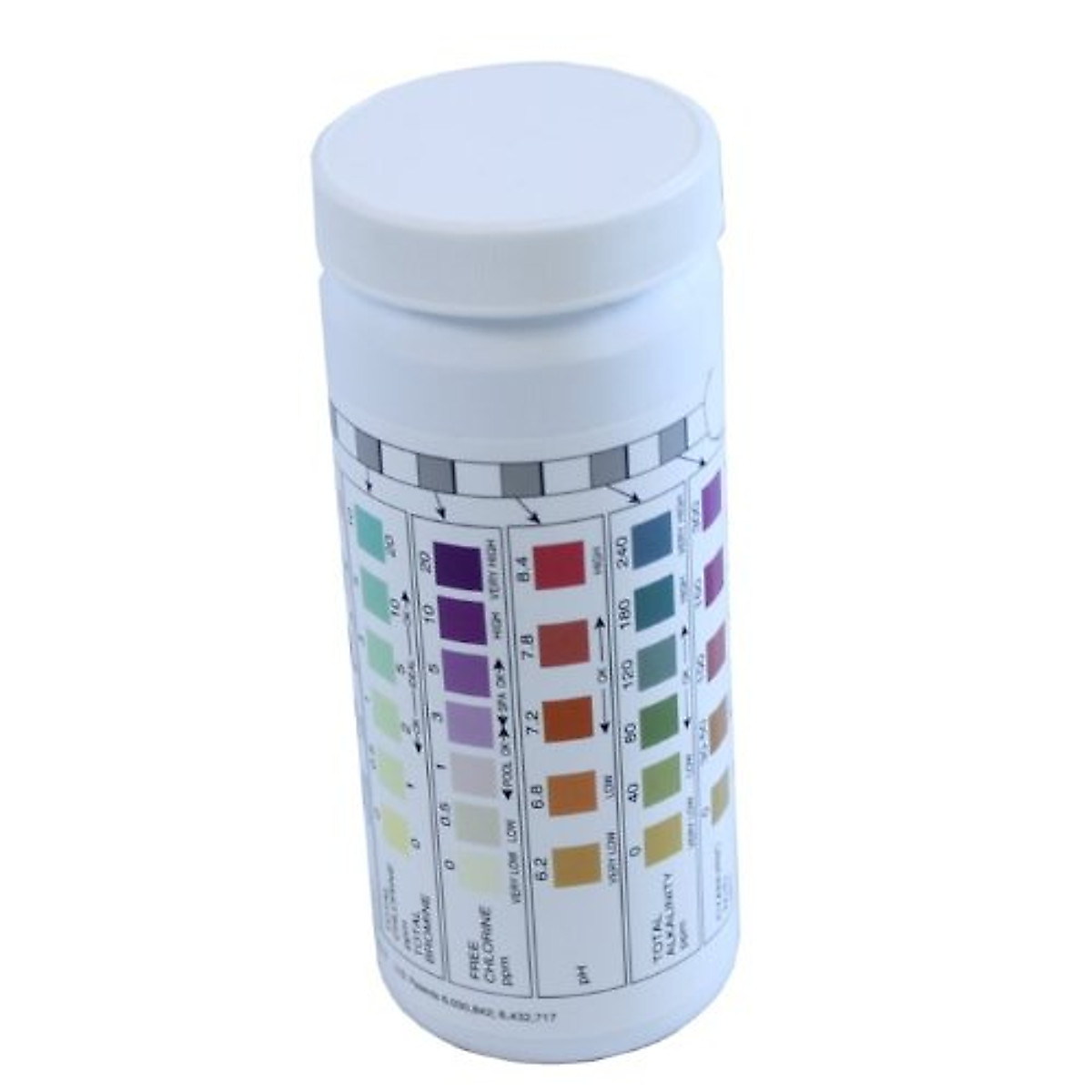 AquaChek 600 551236 7 in 1 Silver Swimming Pool/Spa Chlorine/pH Test Strips