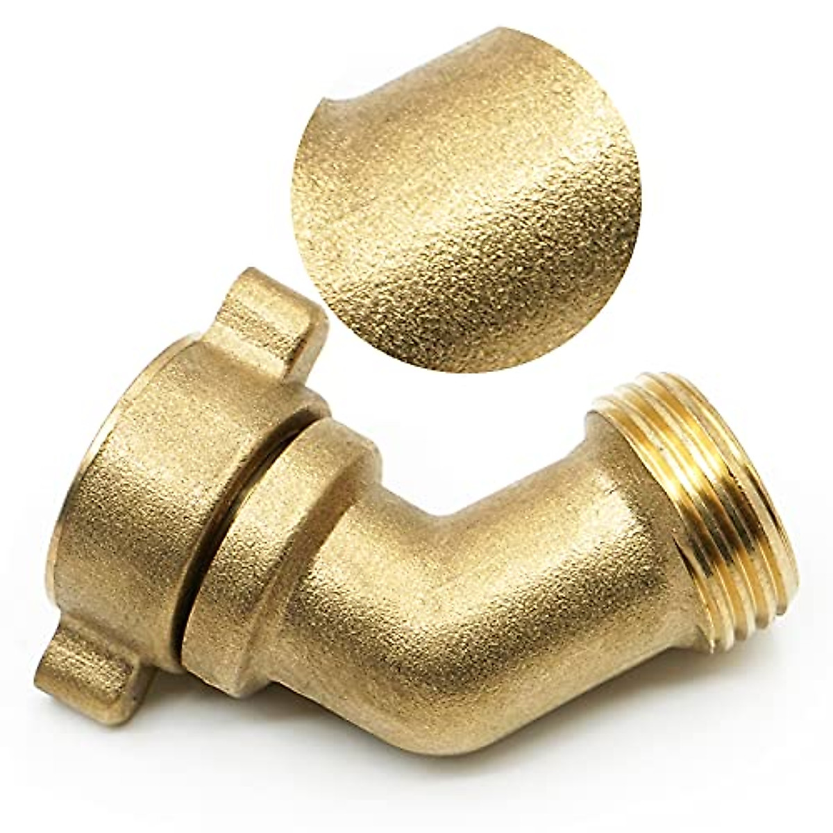 Garden Hose Elbow Connector ? Degree Solid Brass Adapter Hose Extender for Eliminates Stress and Strain On RV Water Intake Hose Fittings