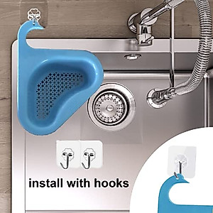 Sink Strainer, V380 Kitchen Sink Drain Basket, Swan Shaped Sink Basket, Multi-Use Kitchen Sink Strainer, with 2 Wall Hooks, Fits All Kitchen Sinks(Multicolor, 4PC)