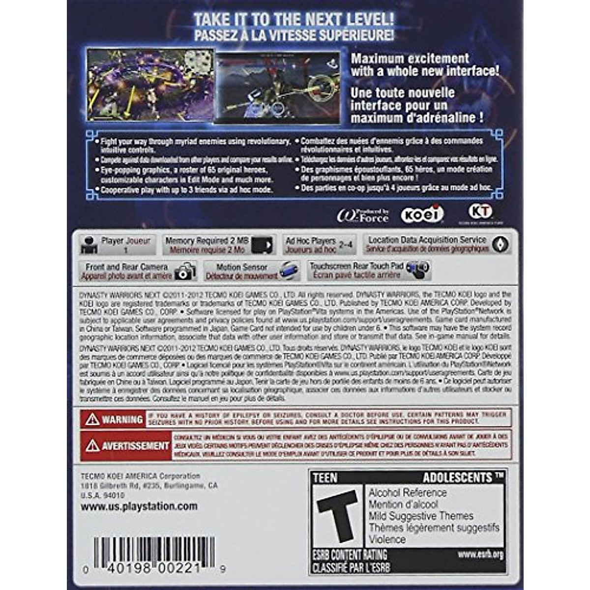 Dynasty Warriors NEXT - PlayStation Vita