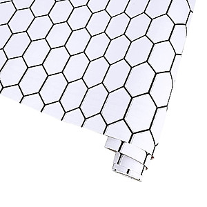 Yifasy Drawer Shelf Liner Honeycomb Self-Adhesive Furniture Lining Paper Sheet Removable Ins Style Wallpaper 118x18 Inch