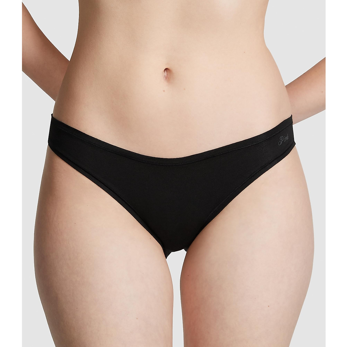 Victoria's Secret PINK Women's Cotton Bikini Underwear, Panties for Women, Love Pink Logo, (XL)