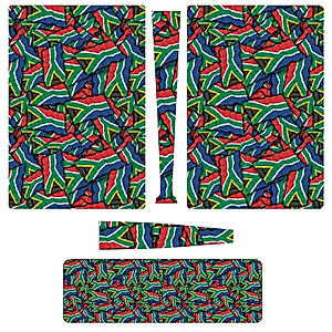 South African Flag Compatible with PS5 Console and Controller Sticker Skin, Durable, Scratch-Resistant, and Bubble-Free (Digital Version)