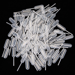 Yopay 300 Pieces Cupcake Pipettes Squeeze Dropper, 4ml Disposable Liquid Strawberry Transfer Injectors Pipettes Infusers for Chocolate, Moveland Cupcakes, (Heart Shape, Round, Rectangular), Clear