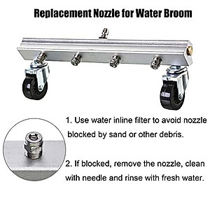 M MINGLE Universal Replacement Nozzle, Pressure Washer Water Broom, Surface Cleaner, 25 Degree, Orifice 1.5, 1/4 Inch NPT Male Fitting, 4000PSI