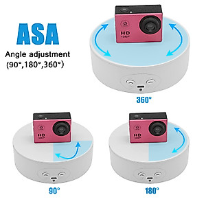 fotoconic Electric Motorized Turntable Rotating Display Stand, Remote Control Angle, Speed Direction, Various Rotation Mode, 11 Lbs Centric Loading, and 2 Pieces Magnetic Cover (4.75" & 8" Diameter)