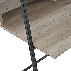Walker Edison Freya Urban Industrial Ladder Desk with Metal Magnet Board, 36 Inch, Grey Wash