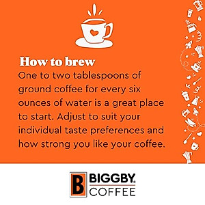 BIGGBY® COFFEE Whole Roasted Coffee Beans | Medium Roast BIGGBY® BEST Flavor, 2.5lb/40oz Bag | Farm-Direct Tanzanian Peaberry, Nicaraguan and Mexican Coffee Beans Boxed in USA