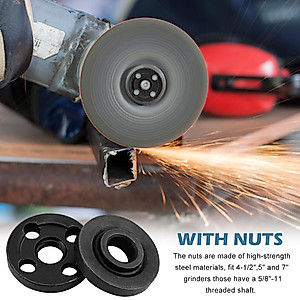 Angle Grinder Wrench, Universal Adjustable Grinder Spanner, with 4PCS 5/8-11 Angle Grinder Nut, Compatible with Grinder Parts