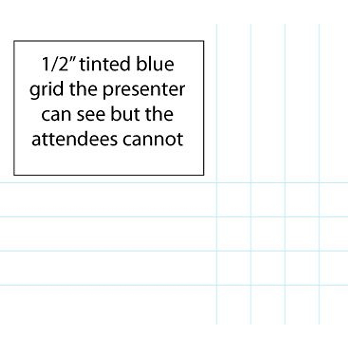 PlanetSafe's Blueline Dry-Erasable Rollable Posters - Non-Ghosting/Non-Staining - Printed 1/2" Tinted Grid - 36" X 56"
