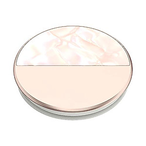 PopSockets PopGrip - Expanding Stand and Grip with a Swappable Top for Smartphones and Tablets - Glam Inlay Acetate Aquamarine Rose Gold