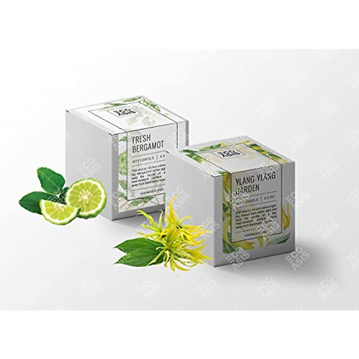 Bubble Candle Bundle Pack of 2, Trendy Home Decor Candle, Bergamot & Ylang-Ylang Essential Oil Scented Aromatherapy, Premium Handmade Soy Wax Rubik's Cube Candle