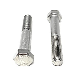 3/8-24x2-1/4 Stainless Steel Hex Cap Screws FT Hex Bolts 18-8 (UNF) FINE Thread - (10 pcs)