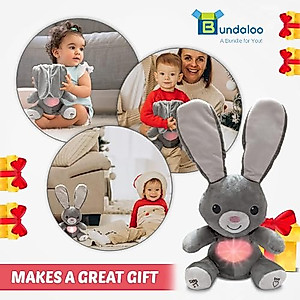 Bundaloo Plush Peek-A-Boo Bunny Animated Singing Play Along Stuffed Animal for Kids - Plays Games and Sings Songs (Peek-A-Boo Bunny)