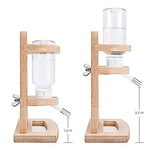 Niteangel Water Bottle with Stand for Syrian Dwarf Hamsters Gerbils Mice Rats Degus Small pet Rodents(White)