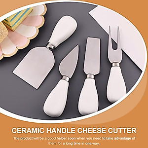 HEMOTON 4Pcs Cheese Cheese Fork Cheese Shaver Butter Spreader Cake kit Butter Cutter Cheese Cutter Cheese Cutting Tool Home Tools Bread Cutter Cutting Machine Travel Stainless Steel