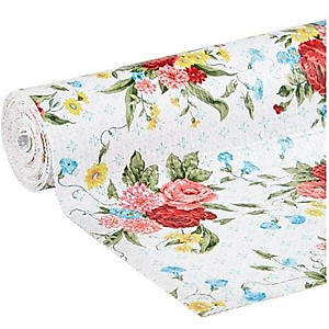 PioneerWoman Sweet Rose Non-Adhesive Shelf Liner - 20" x 6'
