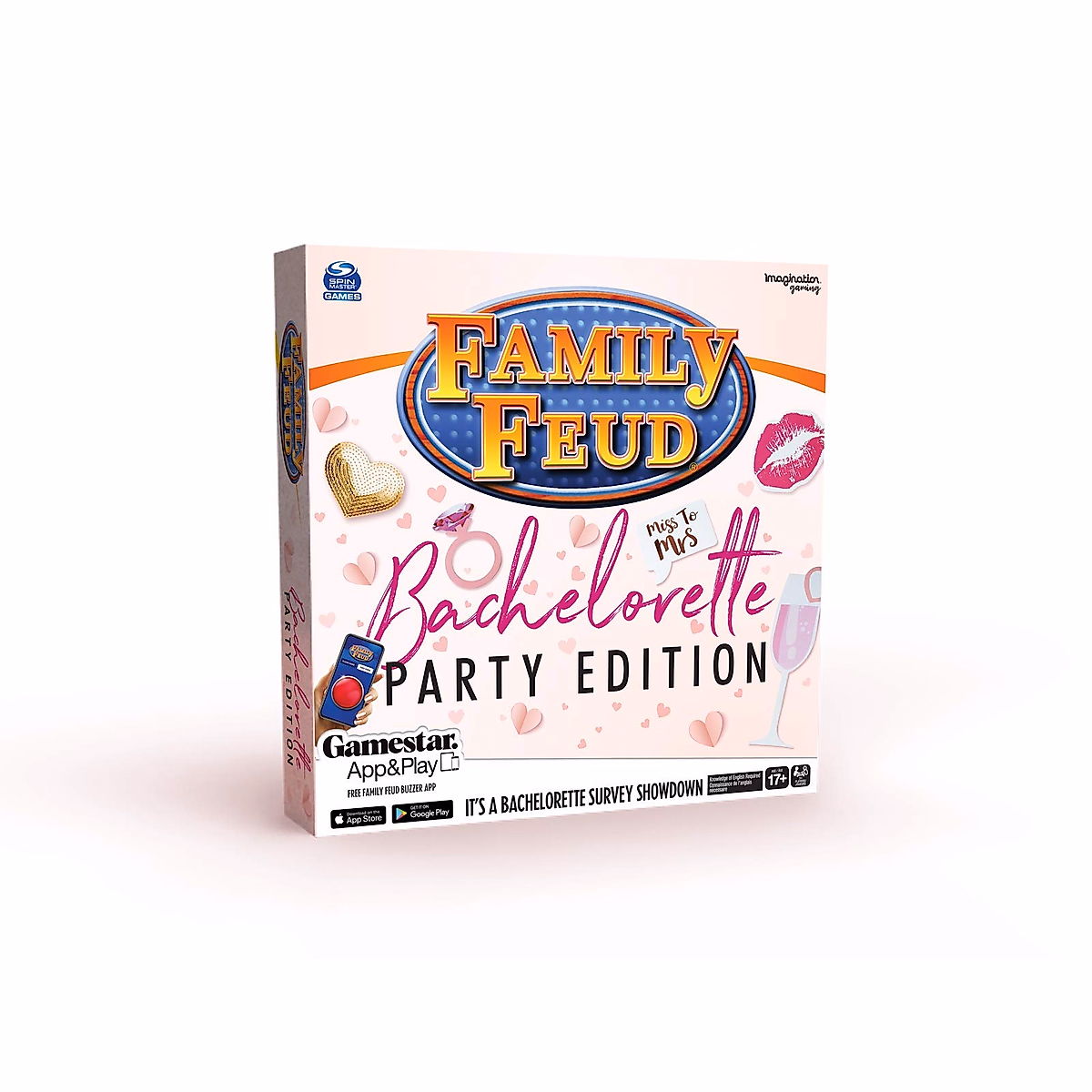 Family FEUD Baby Shower Edition Card Game, Fun Questions Great for Party, 150 Question Cards, 50 Fast Money Cards, Play with Friends and Family, Complementary App with Sound Effects from The Show