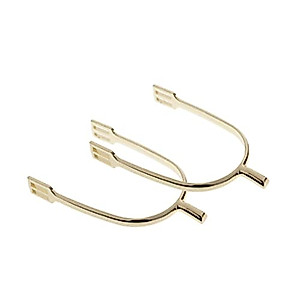 N/A Pair of Spurs Equestrian Accessories Men's Rider Spurs Horse Riding Equestrian Equipment Appliances (Color : Gold)