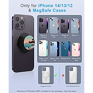 SUPERONE Magnetic Base for P-Socket for MagSafe,【Smoother & Stronger】, Enjoy The DIY for Socket【Base Only】 Super Slim, Remove and Reposition, Fit for iPhone 15 14 13 12 Pro/Max/Plus/Mini