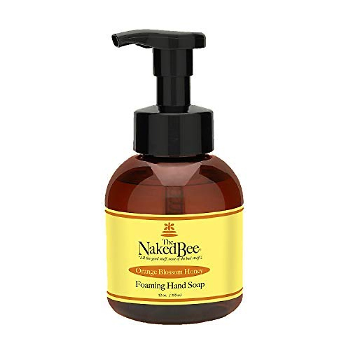 The Naked Bee Orange Blossom Honey Foam Soap (12 oz) Liquid Foaming Hand Soap - Mild Cleanser to Reduce Dryness - Gentle Foam for Clean and Soft Hands