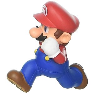 Jakks Pacific Year 2016 World of Nintendo Super Mario Series 2-1/2 Inch Tall Figure - Running MARIO with Display Stand