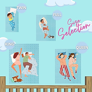 L'Baiet Cooling Gel Memory Foam Mattress Topper | 2" Queen Size | Medium Firm | Plush Soft Cool Pad Cushion for Bed, Sofa, Futon | CertiPUR-US Certified | Fiberglass Free | Safe for Kids and Adults