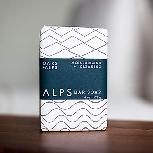 Oars + Alps Moisturizing Men's Bar Soap, Dermatologist Tested and Made with Clean Ingredients, TSA Approved, 1 Pack, 6 Oz