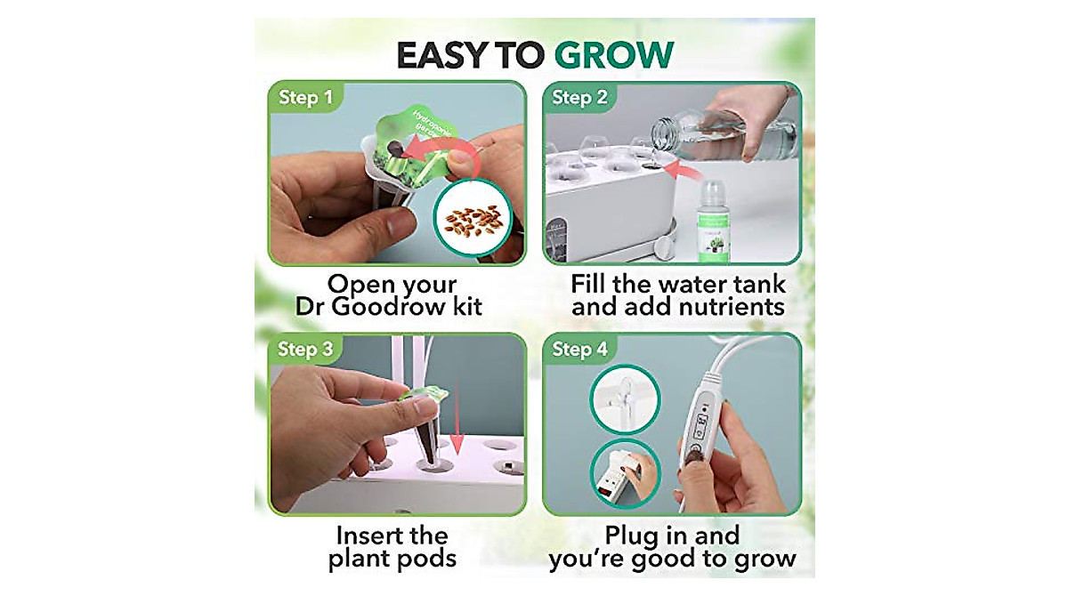 DR GOODROW Hydroponics System - Indoor Herb Garden Kit