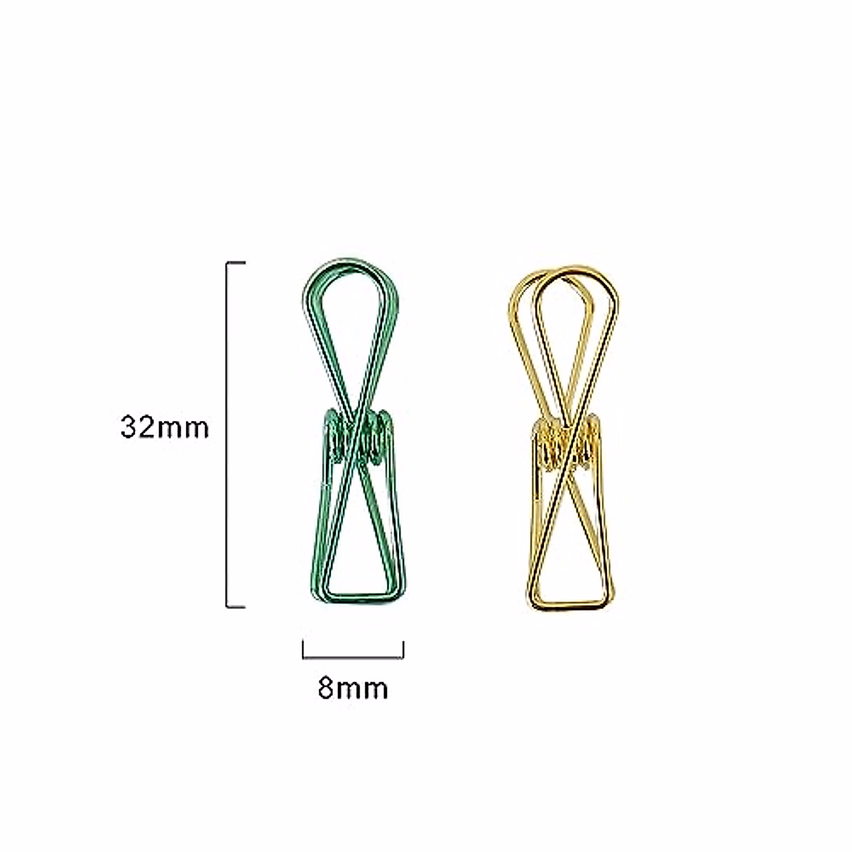 10PCs/Box Hollowed Out Design Metal Binder Clip Long Tail Clips Office Hand Book Folder Paper Organizer Stationery Fish Clip (Color : 10pcs)