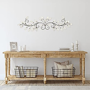 Stratton Home Decor S07736 Brushed Pearl Over The Door Wall Decor, 51.00 W x 1.00 D x 15.00 H, White