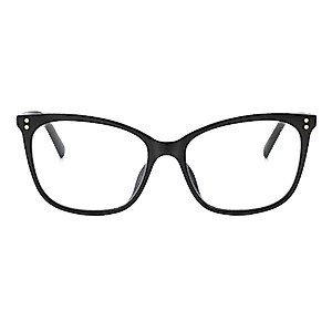 Kate Spade New York Women's Kate Spade Female Optical Style Aubree Cat Eye Reading Glasses, Black/Demo Lens, 53mm, 16mm + 0