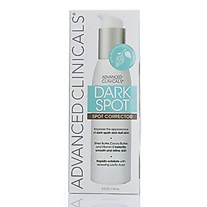 Advanced Clinicals Dark Spot Corrector Facial Cream W/Shea Butter & Hyaluronic Acid Skin Care Face Lotion. Anti Aging Moisturizer Targets Dark Spots, Wrinkles, Age Spots & Uneven Skin Tone, 4 Fl Oz