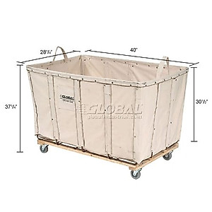 Canvas Basket Bulk Truck, 16 Bushel, 40" L x 28-1/4"W x 30-1/2"H