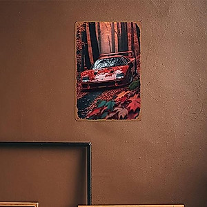 Red Ferrari F40 Super Car Game Poster Tin Sign Cafe bar Home Wall Art Decoration Retro Metal Tin Sign 8x12 inch