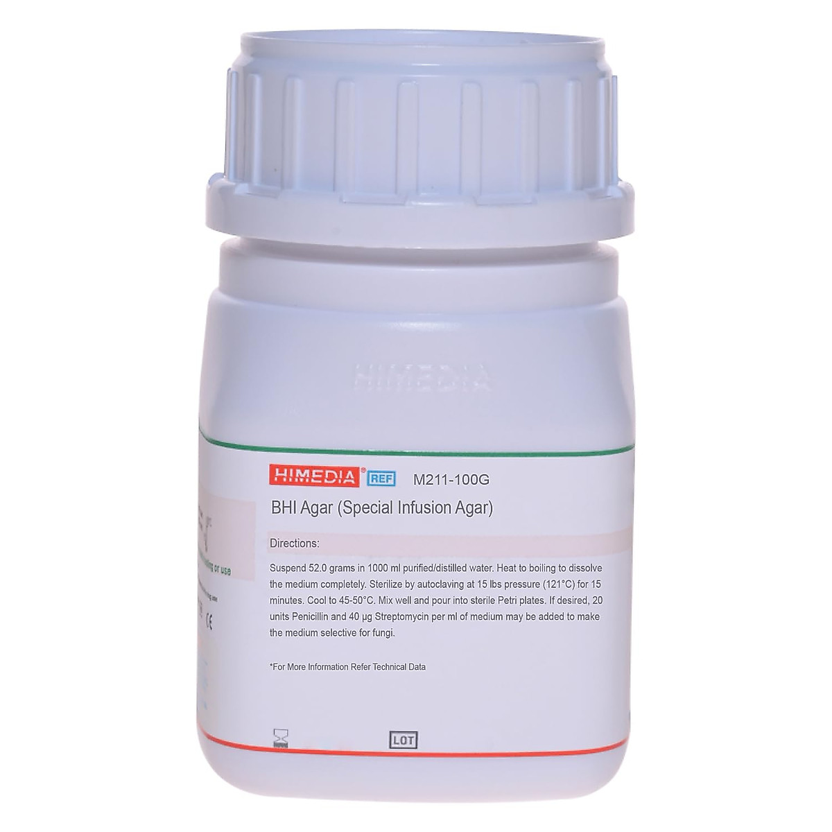 HiMedia M211-100G Special Brain Heart Infusion Agar, 100 g