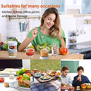 Small Glass Jars with Lids [6 Pack], Salad Dressing Container To Go, Condiment Containers & Dipping Sauce Cups, Glass Meal Prep Containers for Lunch Box (1.7oz)