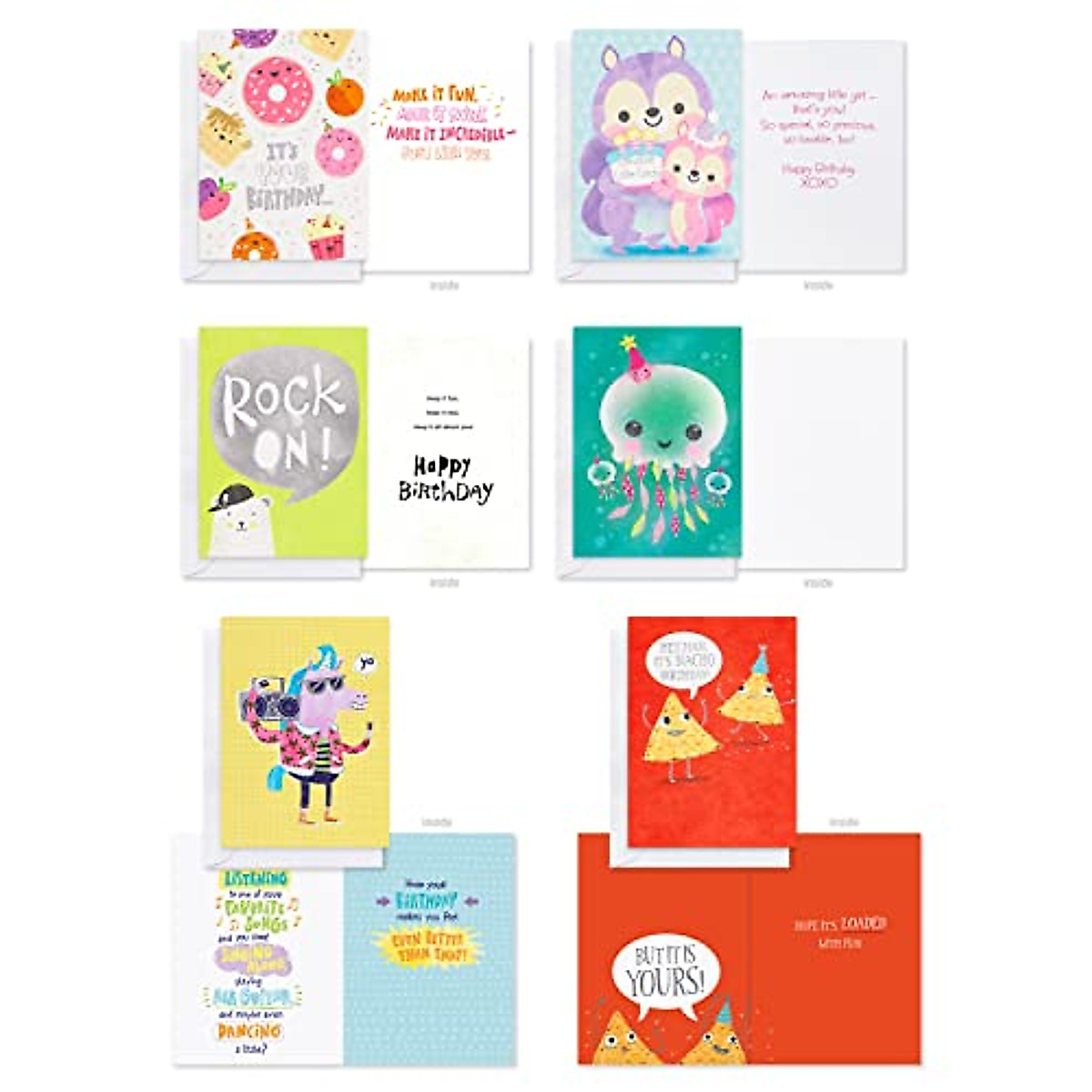 American Greetings Deluxe Kids Birthday Card Assortment, Bright and Cheerful Designs (40-Count)