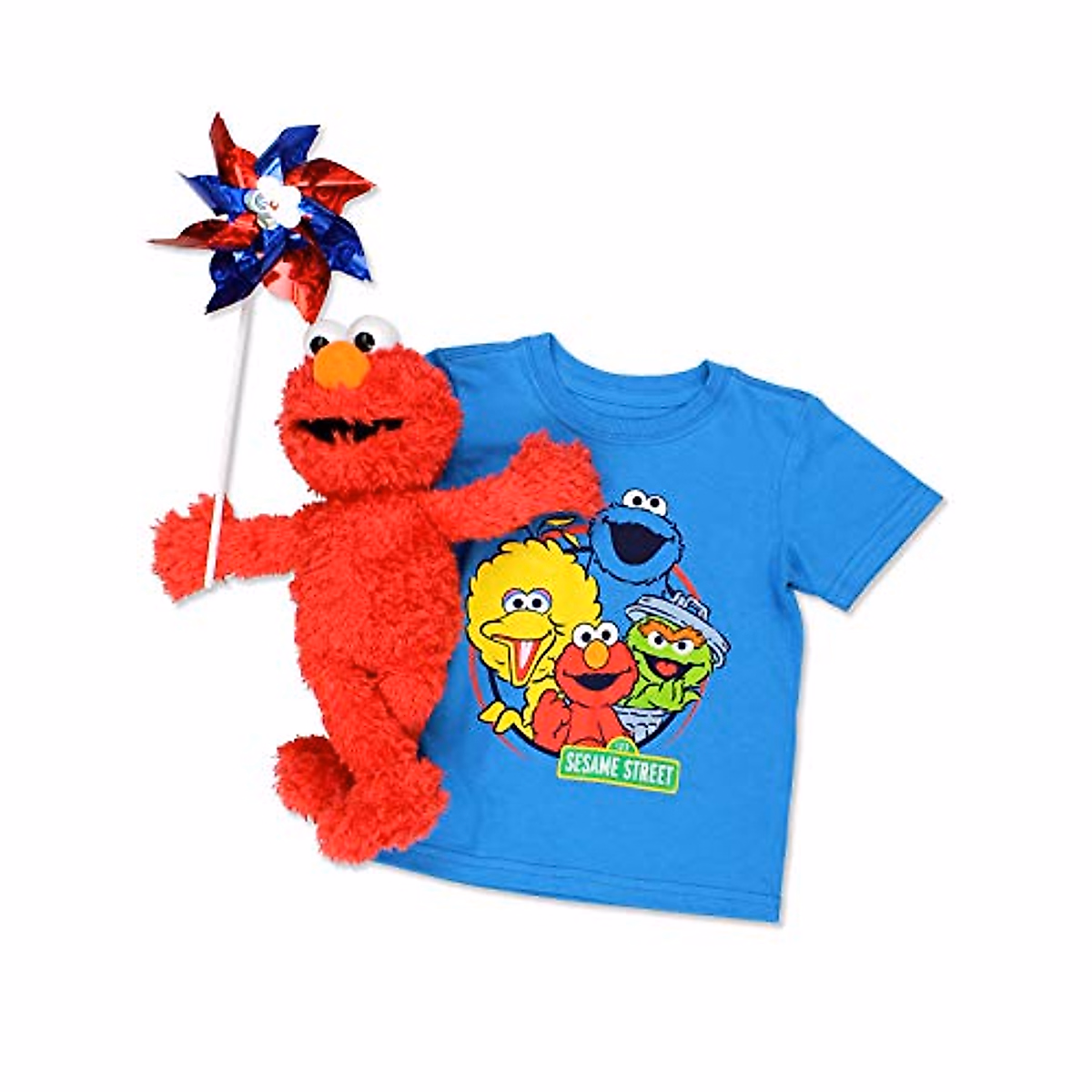Sesame Street Boys’ Short Sleeve T-Shirt for Infant and Toddler – Blue or Red