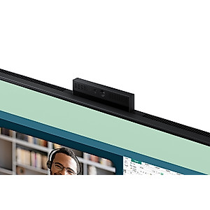 SAMSUNG S40VA Series 24-Inch Computer Monitor, HDMI Monitor, 75Hz Monitor, IPS Monitor, Built-in Webcam, Built-in Speaker & Mic, FreeSync Premium (LS24A400VENXZA) (Renewed)